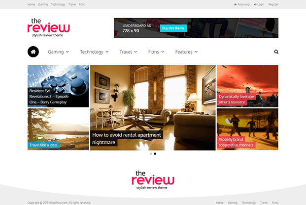 The Review - WordPress Magazine Review Theme | InkThemes
