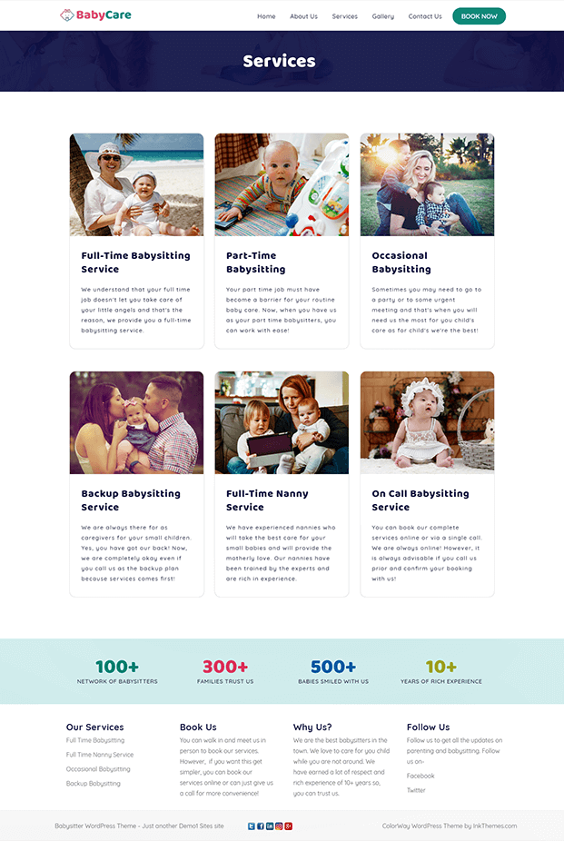 BabyCare - WordPress Child Care Theme | InkThemes