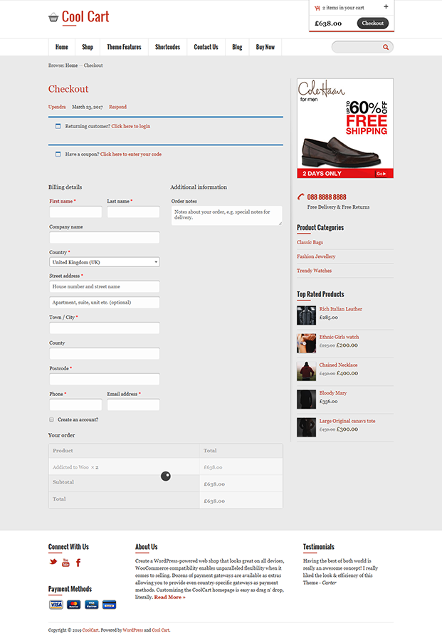 CoolCart - Online Store WordPress Theme | InkThemes