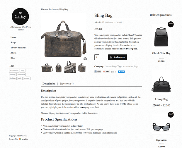 Cartsy - Best WordPress Theme For Ecommerce | InkThemes