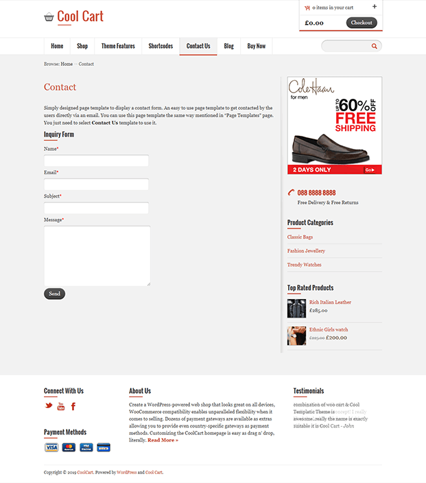 CoolCart - Online Store WordPress Theme | InkThemes
