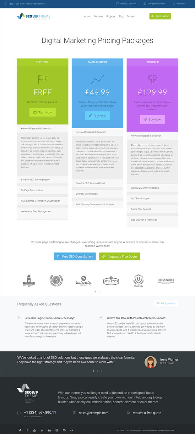 SEO WP - Marketing & SEO Agency WordPress Theme | InkThemes