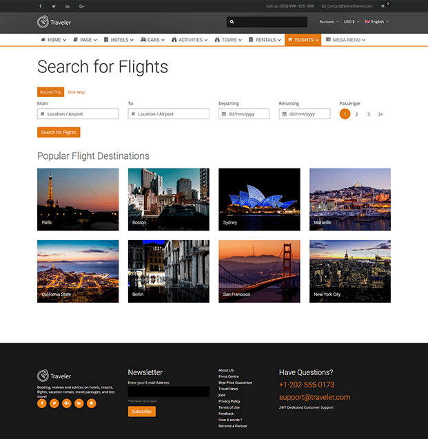 Traveler - WordPress Travel Booking Theme For Tour Agency | InkThemes
