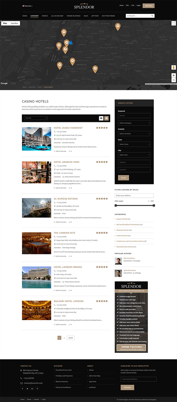 Splendor - Best Hotel Directory WordPress Theme | InkThemes