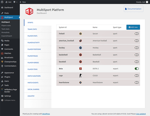 MultiSport Platform (MSP) - WordPress Sports Plugin | InkThemes