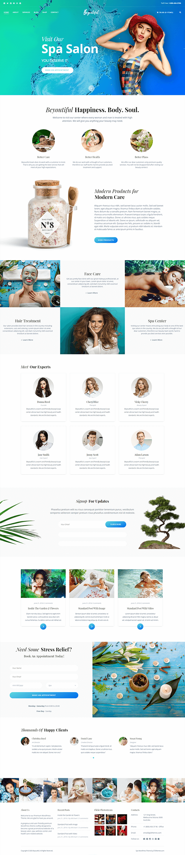 Beyoutiful - Spa & Beauty Salon WordPress Theme | InkThemes