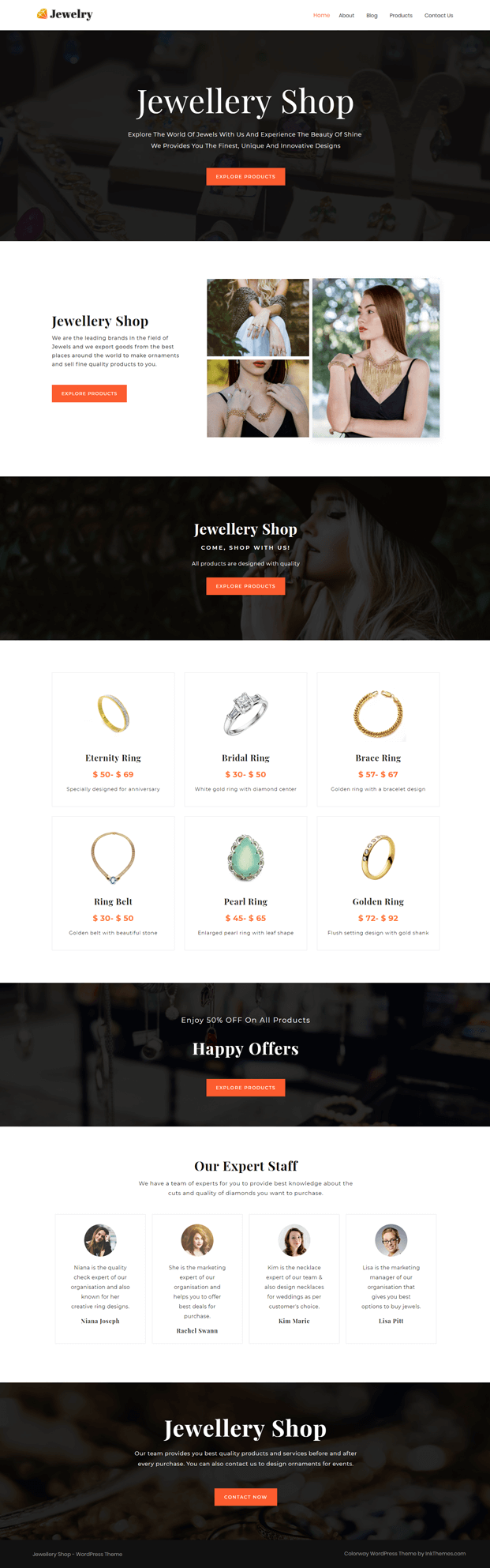 Responsive Jewelry WordPress Theme | InkThemes