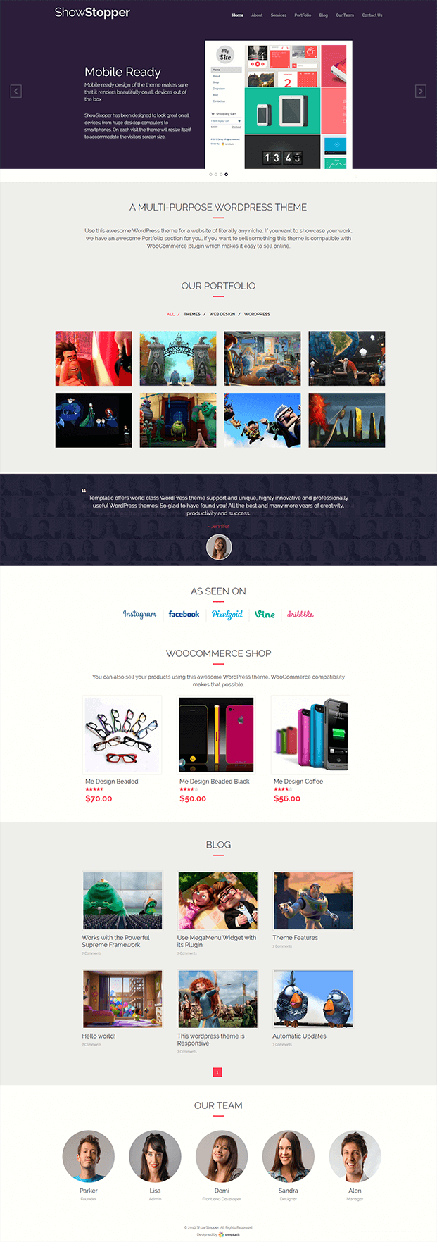 ShowStopper - WordPress Portfolio Theme | InkThemes