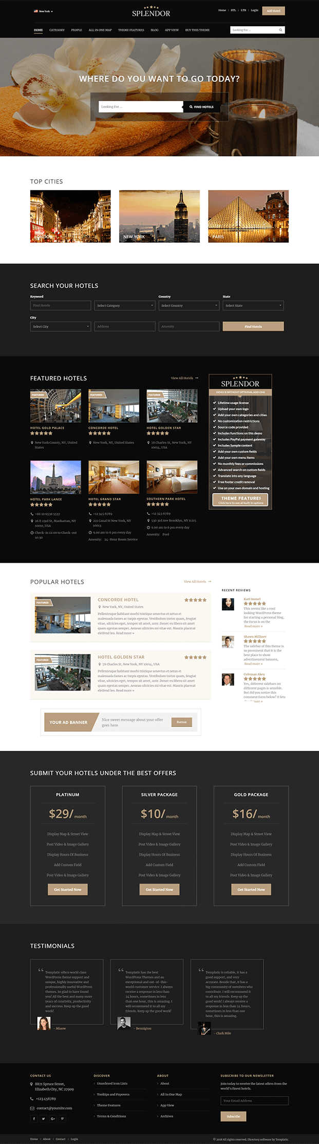 Splendor - Best Hotel Directory WordPress Theme | InkThemes