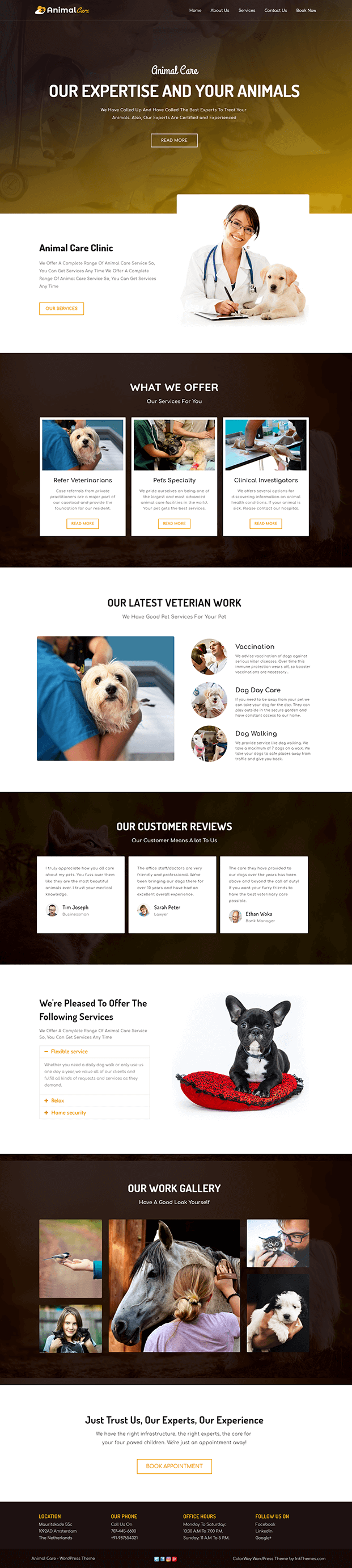 Animal Care - WordPress Animal Theme | InkThemes