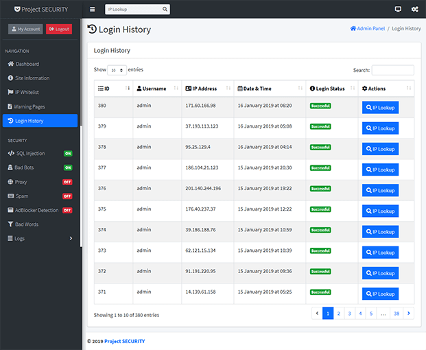 Project SECURITY PHP Script For Antivirus & Firewall | InkThemes