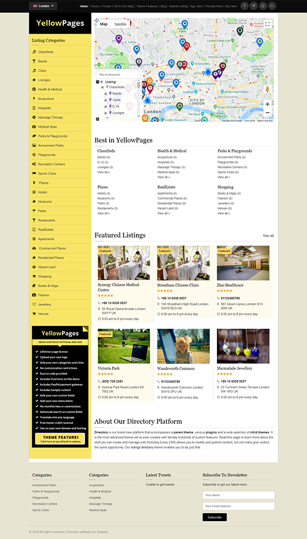 YellowPages - Business Listing WordPress Theme | InkThemes