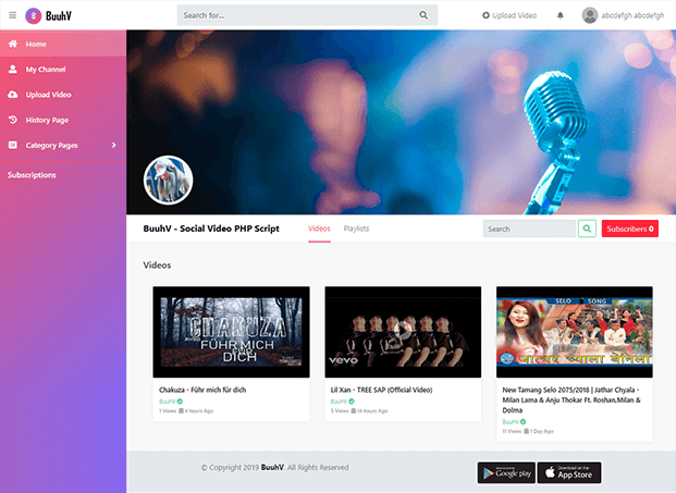BuuhV - Readymade Social Video PHP Script | InkThemes