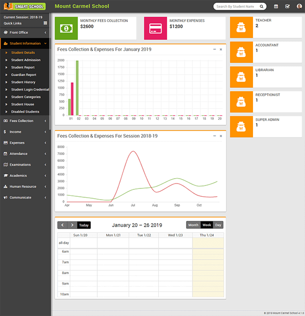 Smart School Management PHP Script | InkThemes