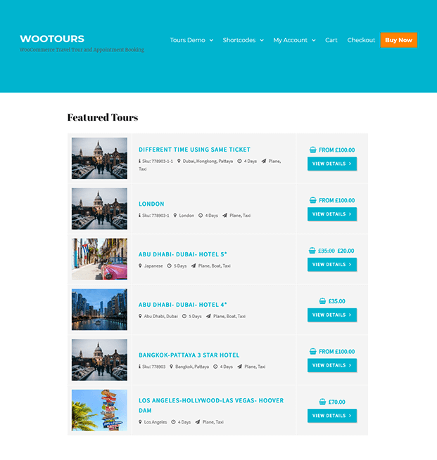 WooTour - Travel Booking WordPress Plugin | InkThemes