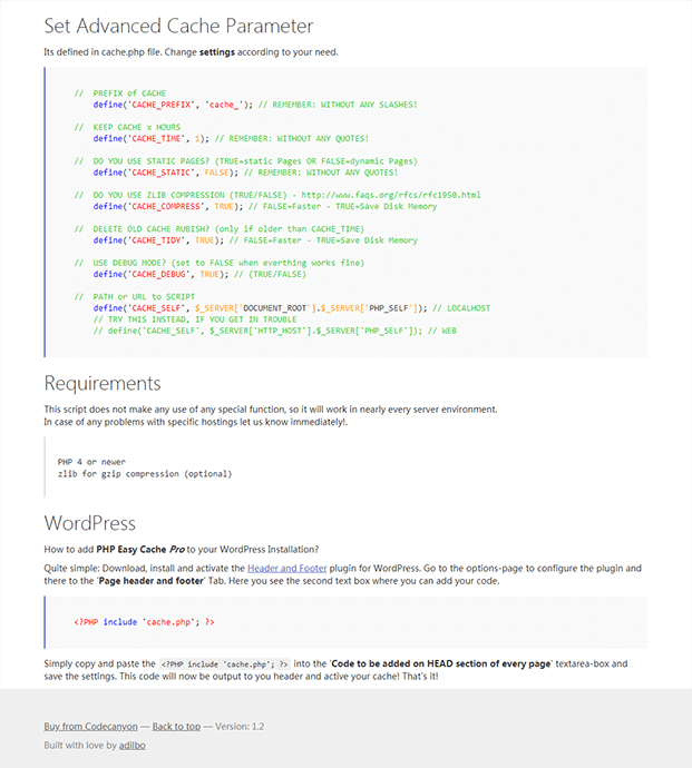 Easy Cache Pro - Cache PHP Script For Speed Optimization | InkThemes