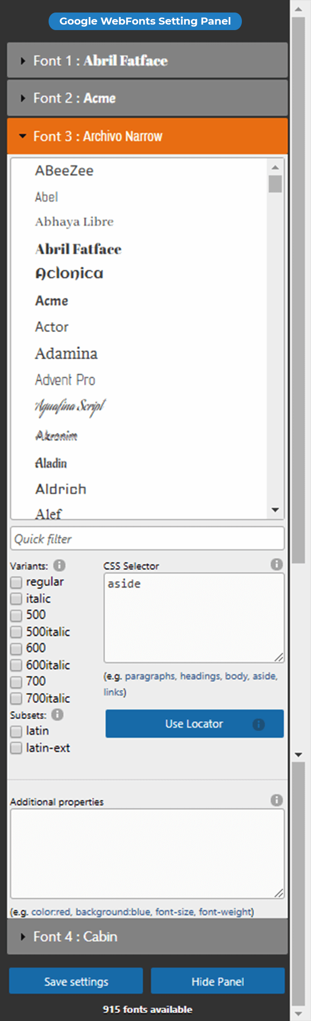 Ultimate Google web fonts - WordPress Plugin | InkThemes Ultimate Google web fonts - WordPress Plugin | InkThemes