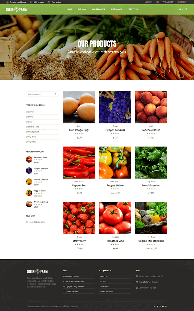 Green Farm - Food Store WordPress Theme | InkThemes