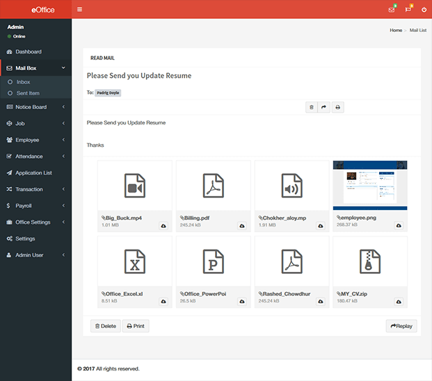 eOffice CRM - PHP Employee Management Script | InkThemes