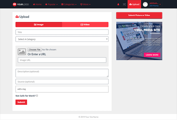 Ninja Media PHP Script | Create Media Sharing Website | InkThemes