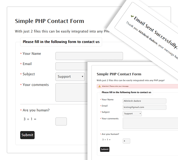 Best Simple Contact Form PHP Script | InkThemes