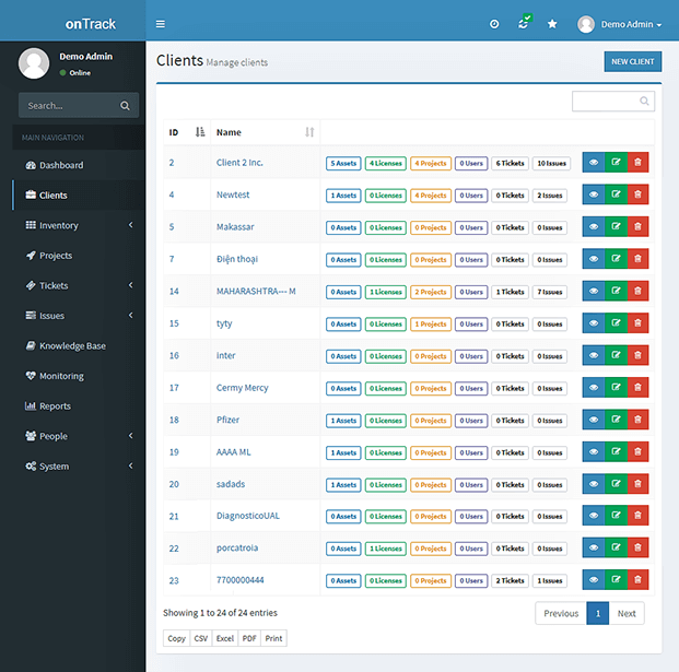 onTrack - PHP Asset Management Script | InkThemes