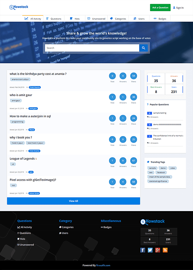 HowStack - Question And Answer PHP Script | InkThemes