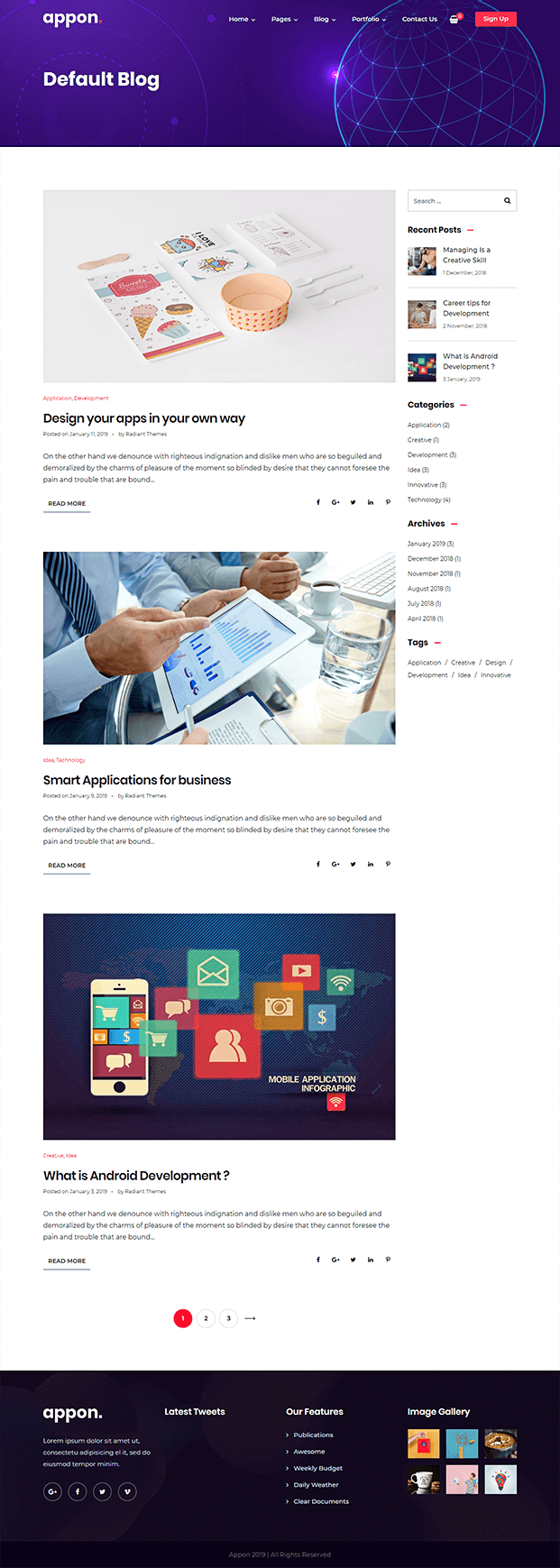 Appon - App Landing Page WordPress Theme | InkThemes