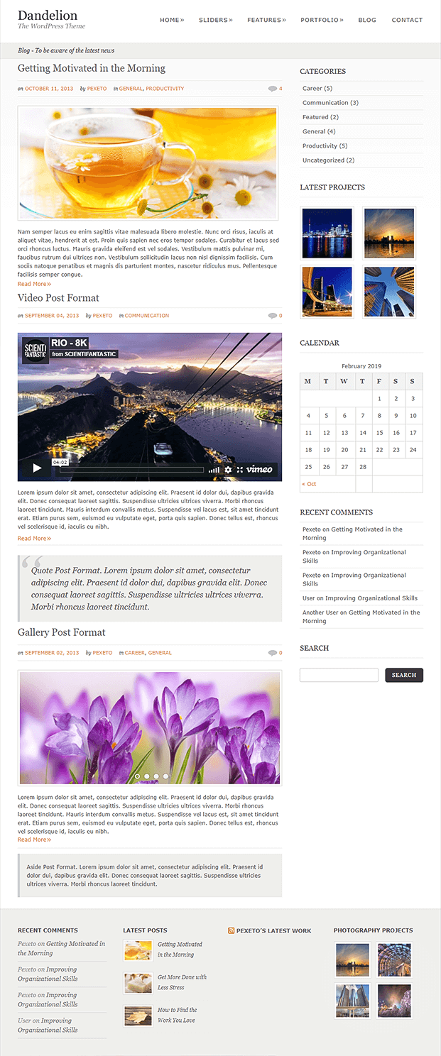 Dandelion - Elegant WordPress Theme For Professionals | InkThemes