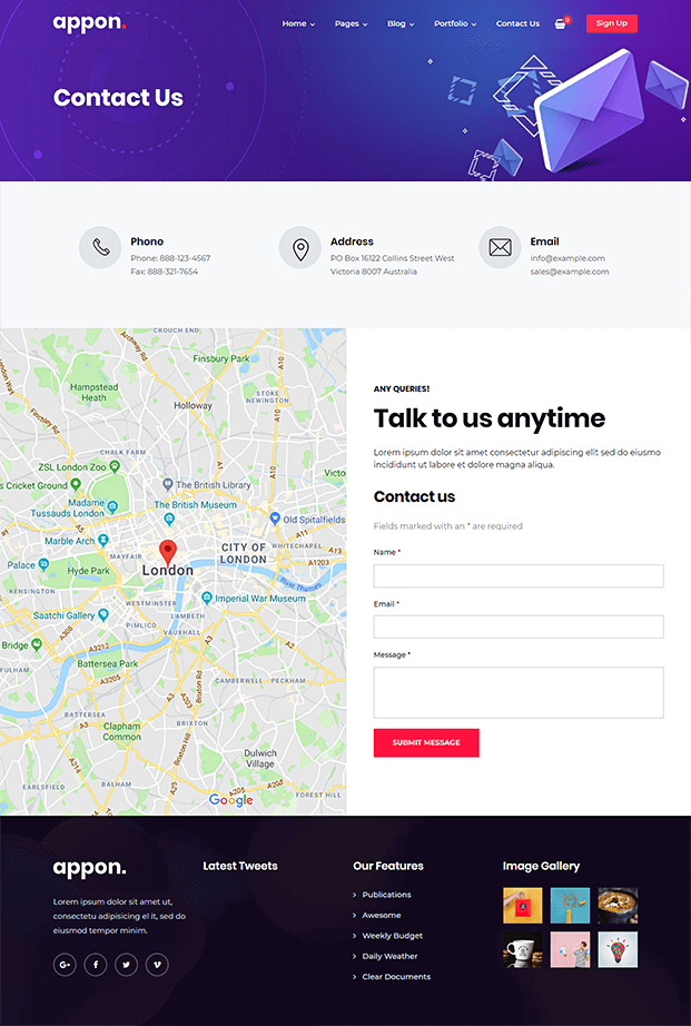 Appon - App Landing Page WordPress Theme | InkThemes