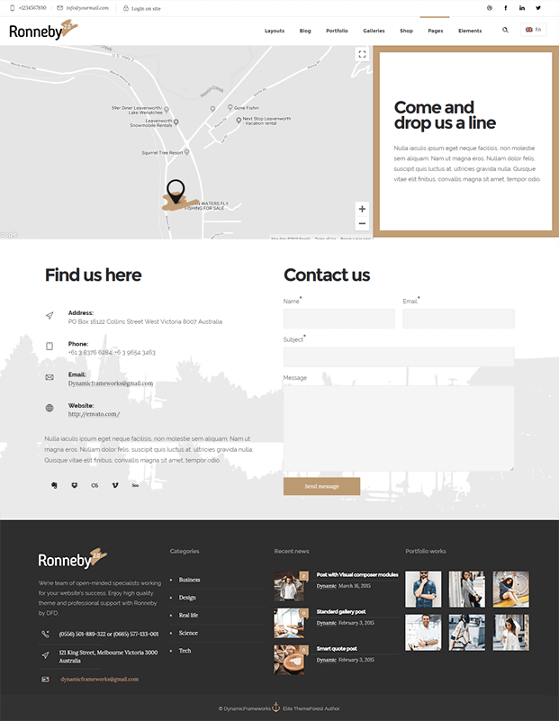 Ronneby - Responsive WordPress Template For Multiutility | InkThemes