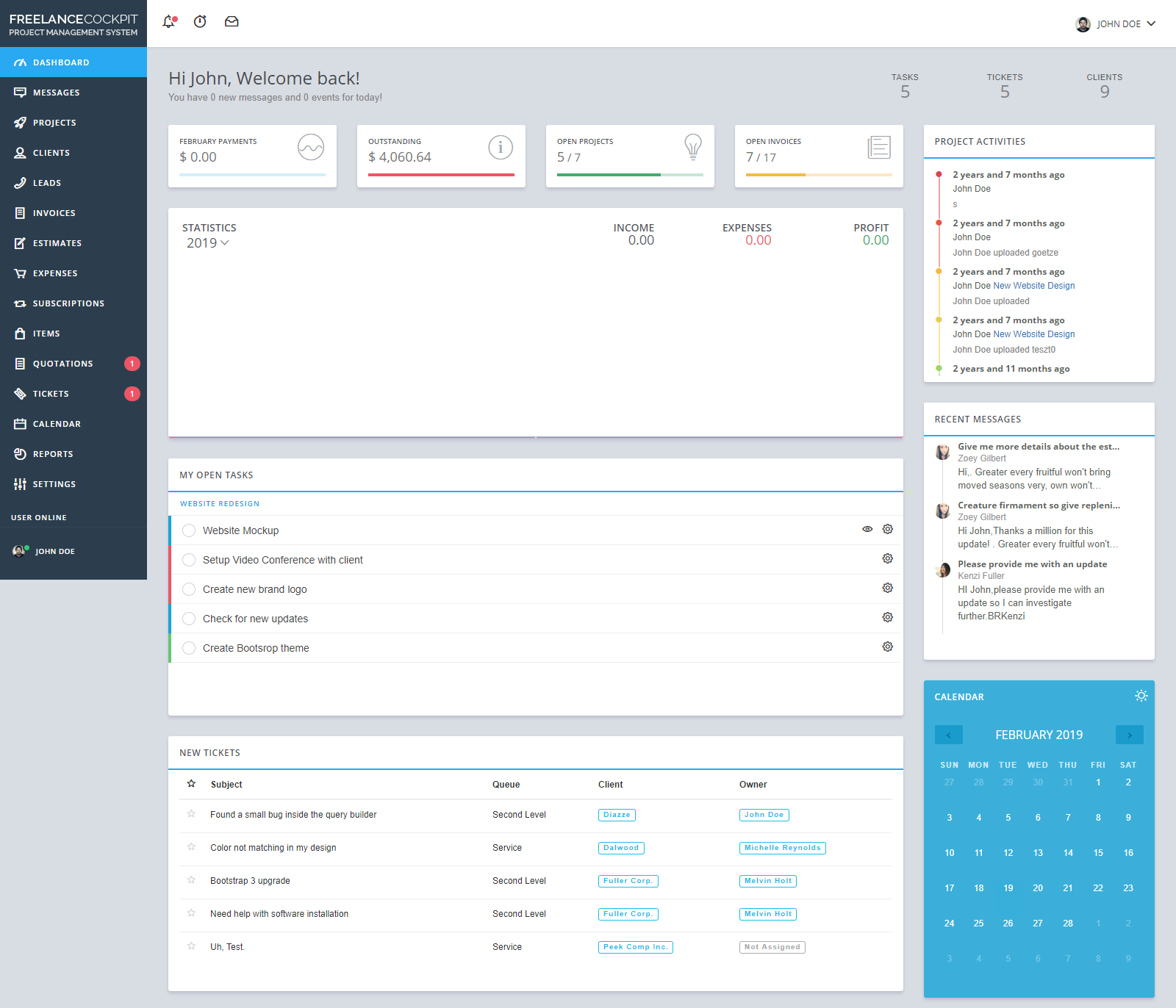 Freelance Cockpit 3 - PHP Script For Project Management | InkThemes