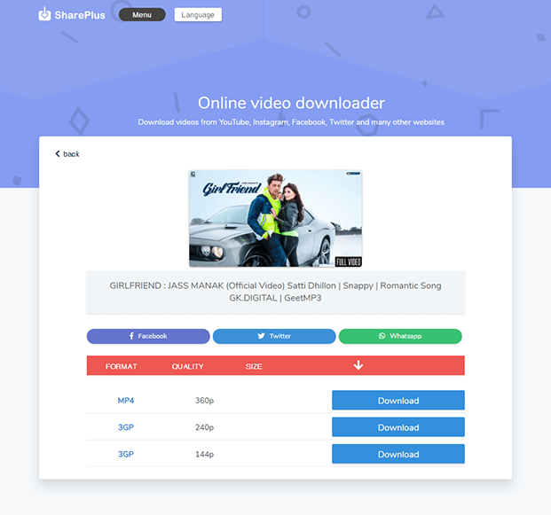 SharePlus++ Video Downloader PHP Script | InkThemes