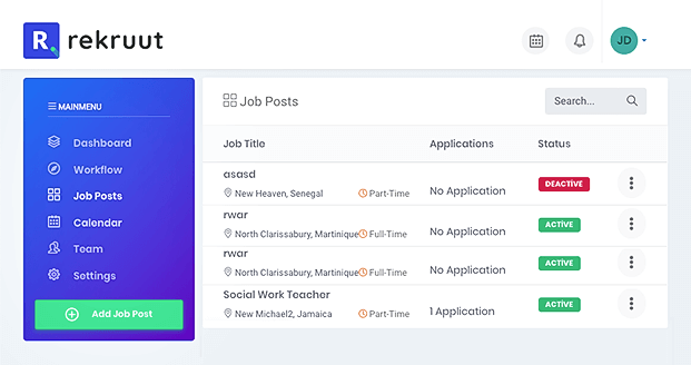 Rekruut - Recruitment Management PHP Script | InkThemes
