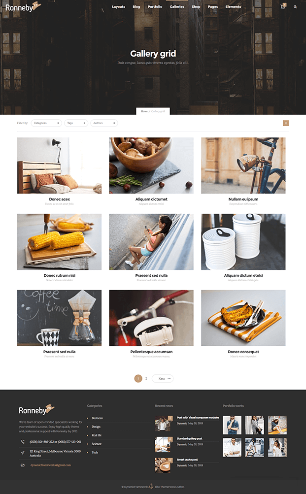Ronneby - Responsive WordPress Template For Multiutility | InkThemes