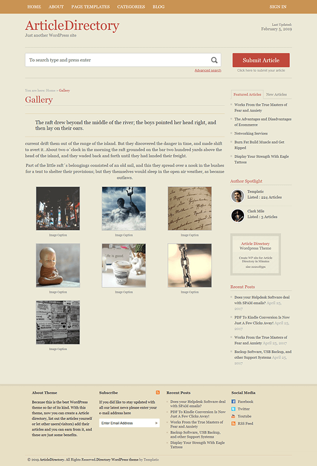 Online Article Directory WordPress Theme | InkThemes