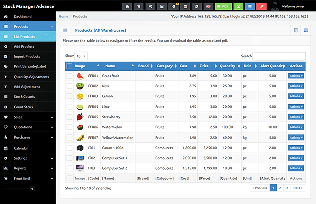 Stock Manager - PHP Inventory Management Script | InkThemes