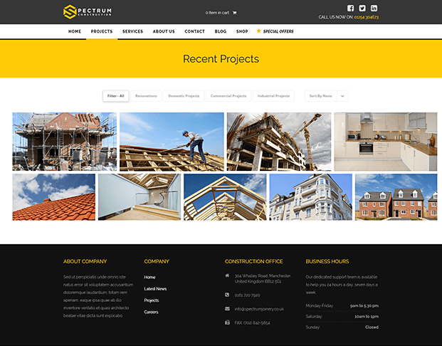Spectrum - Responsive WordPress Construction Theme | InkThemes