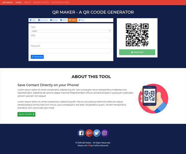 Qr Maker Qr Code Generator Php Script Inkthemes