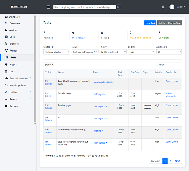 Microelephant - Advanced PHP CRM Script | InkThemes