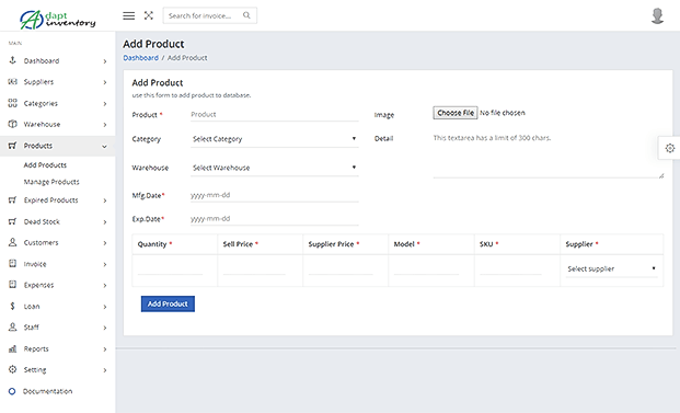 Adapt Inventory Management PHP Script | InkThemes