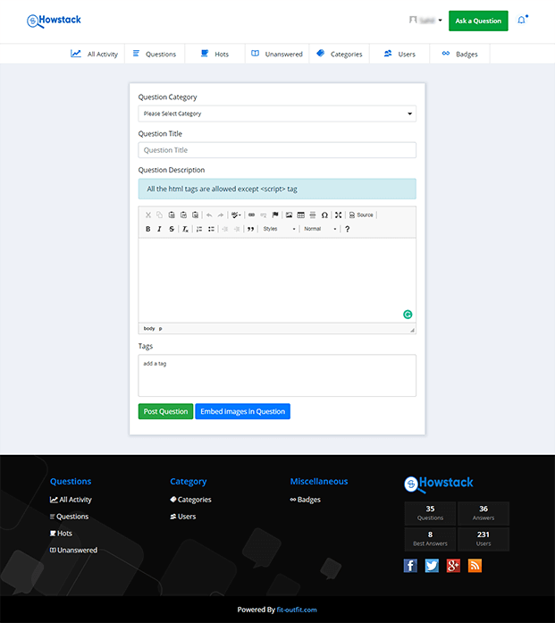 HowStack - Question And Answer PHP Script | InkThemes