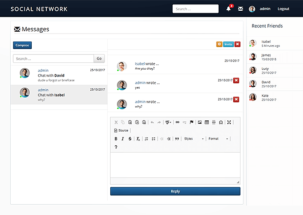 Social Network - PHP Social Networking Script | InkThemes