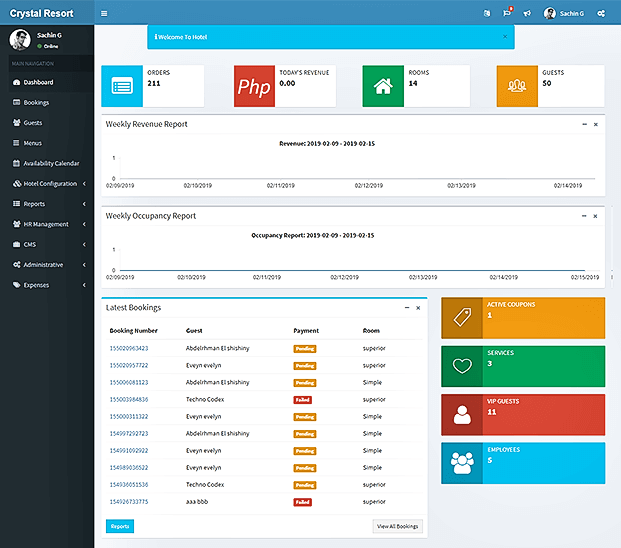 Hotel Management System - PHP Script For Hotel Booking | InkThemes