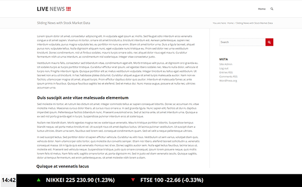 Advanced Live News Ticker WordPress Plugin | InkThemes