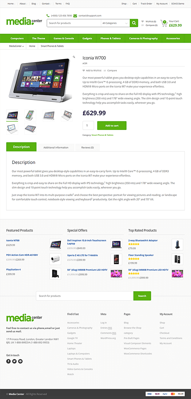 MediaCenter - Electronics Store WordPress Theme | InkThemes