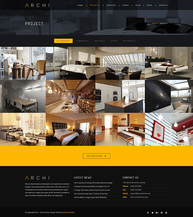 Archi - Interior Design WordPress Theme | InkThemes