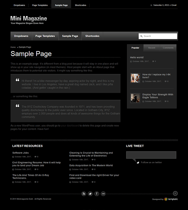 MiniMagazine Dark - WordPress News Theme| InkThemes