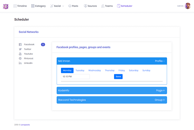 Larapost - PHP Scheduling Script For Social Posts | InkThemes