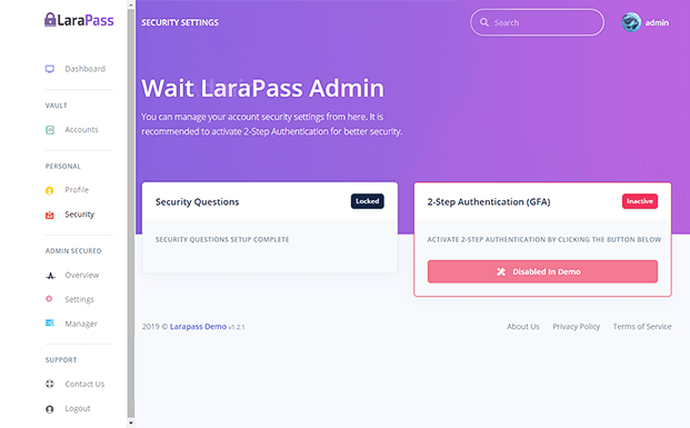 LaraPass - PHP Password Manager Script | InkThemes